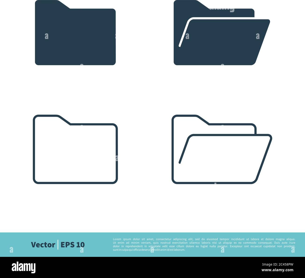 Folder Icon Vector Logo Template Illustration Design. Vector EPS 10 ...