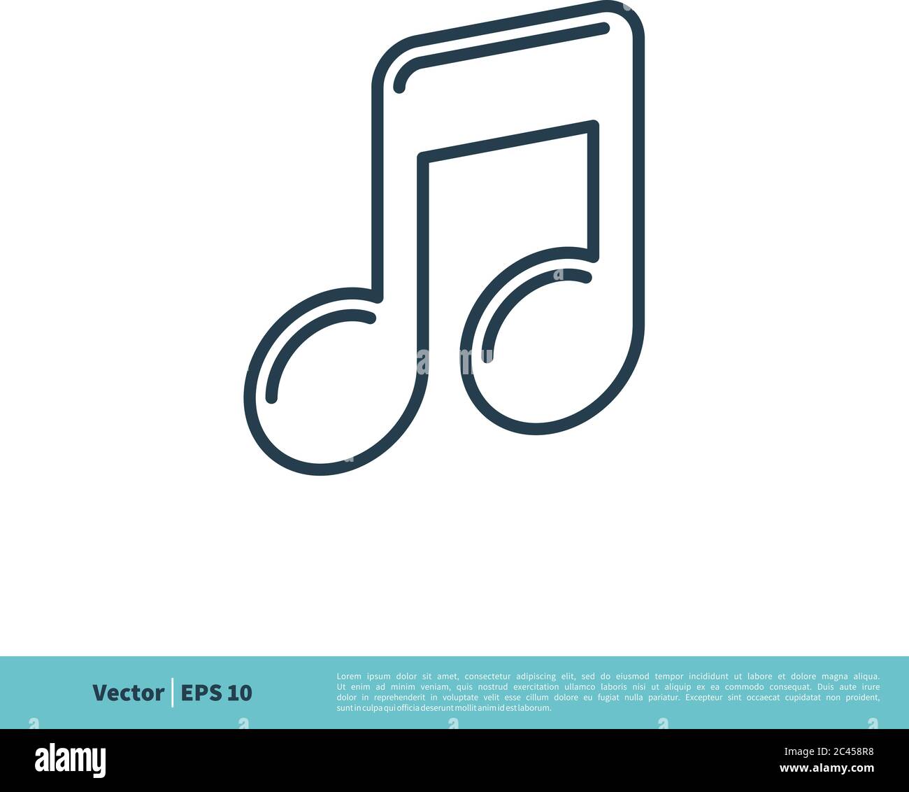 Musical Melody Note Icon Vector Logo Template Illustration Design ...