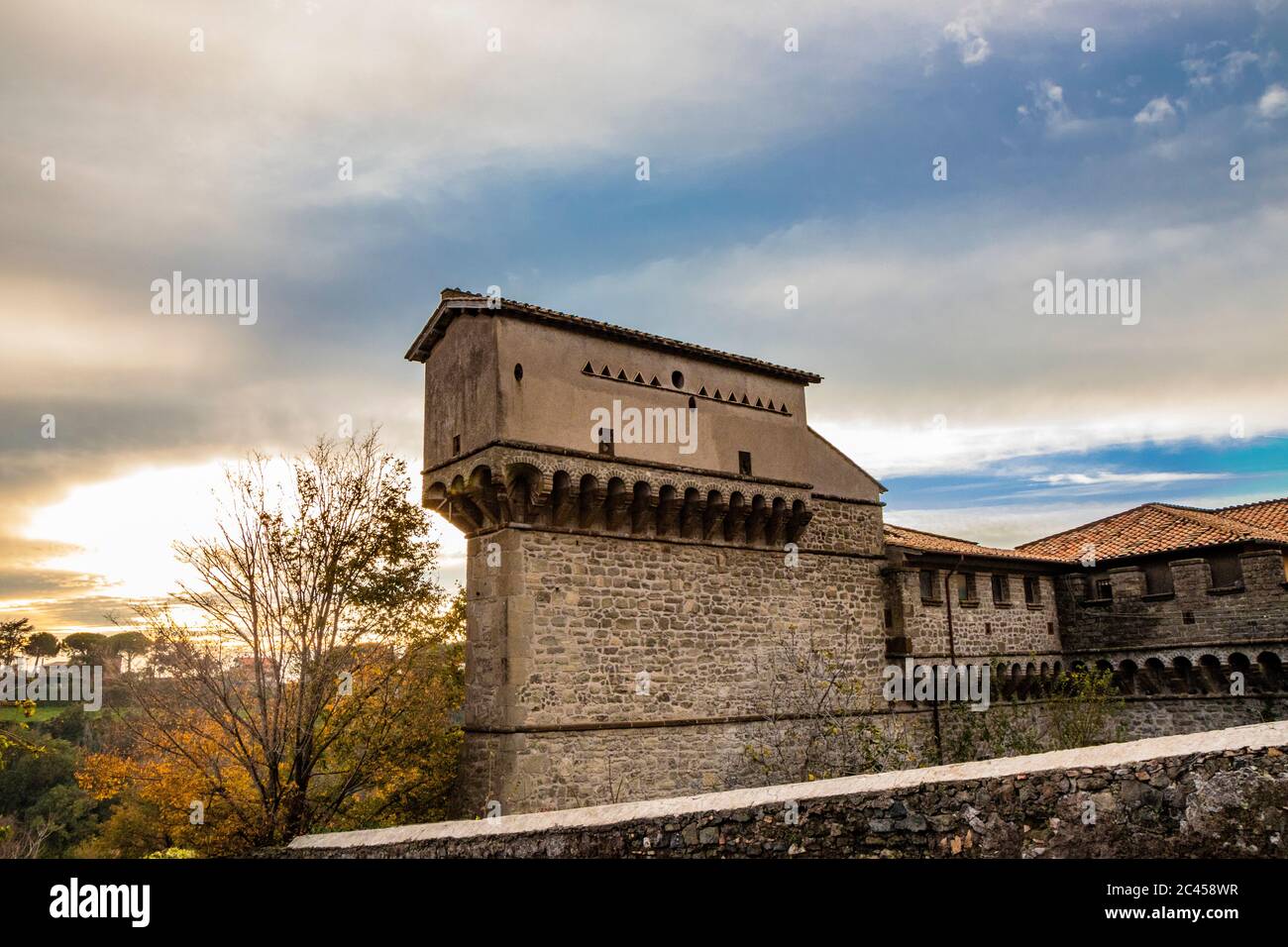 The walls and castle of the Exarchic Monastery of Saint Mary in ...