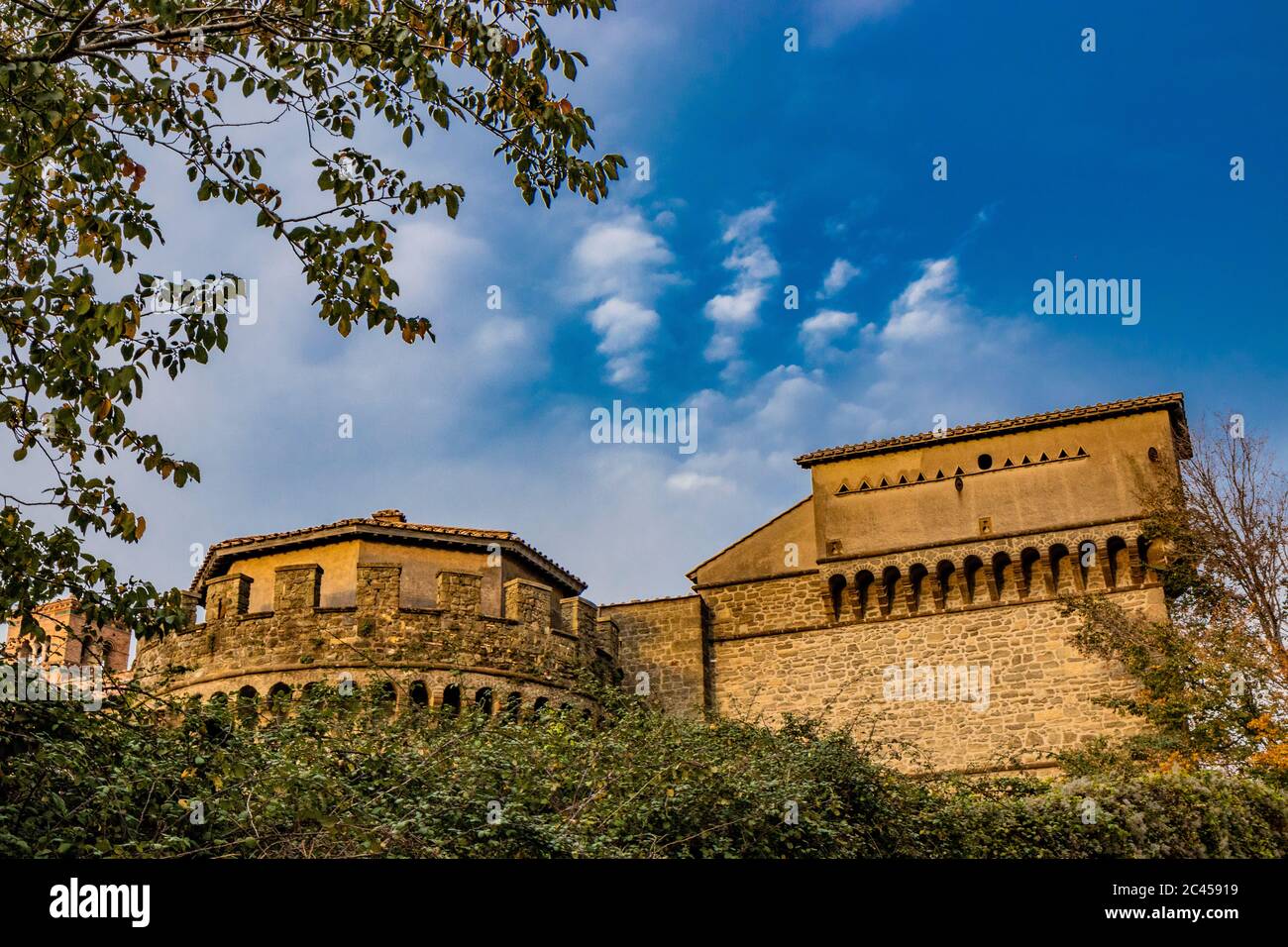 The walls and castle of the Exarchic Monastery of Saint Mary in ...