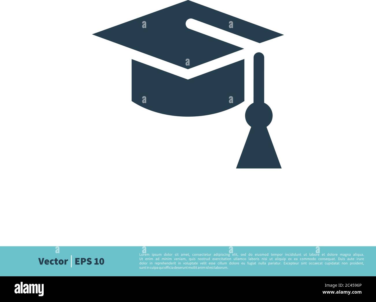 Graduation Hat / Cap Icon Vector Logo Template Illustration Design ...