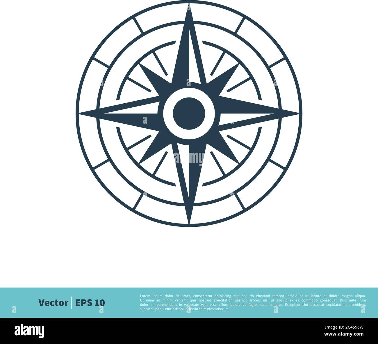Compass Rose Icon Vector Logo Template Illustration Design. Vector EPS ...
