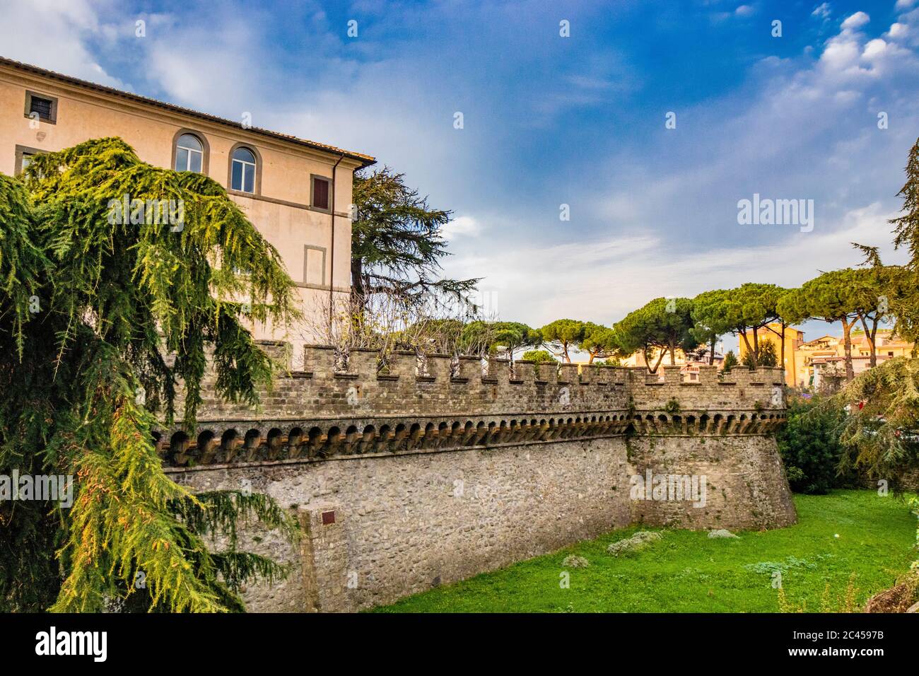 The walls and castle of the Exarchic Monastery of Saint Mary in ...