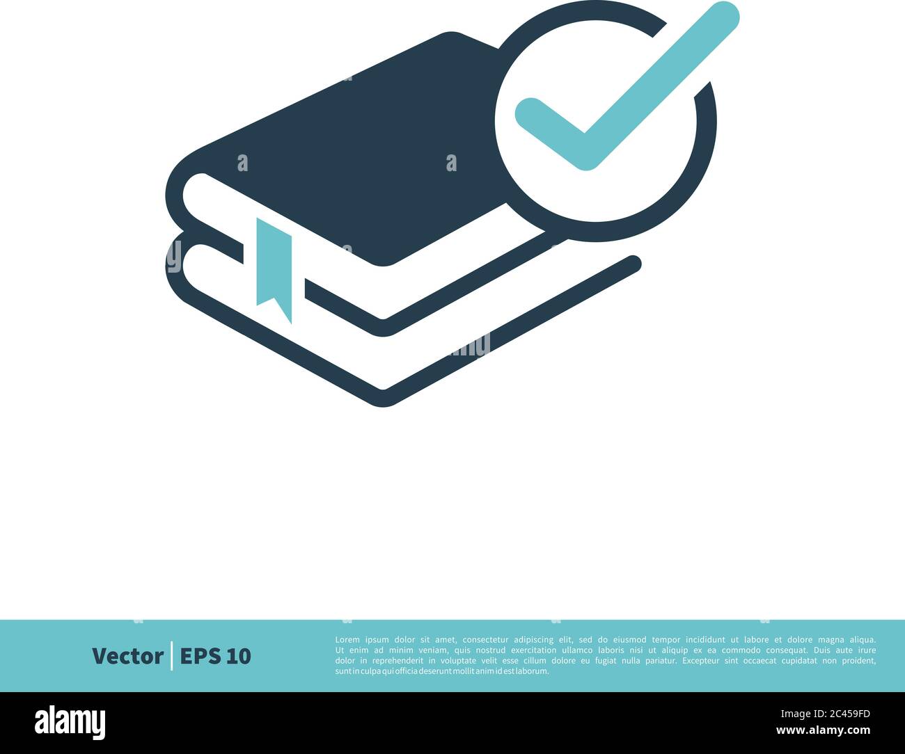 Book Check mark Icon Vector Logo Template Illustration Design. Vector ...