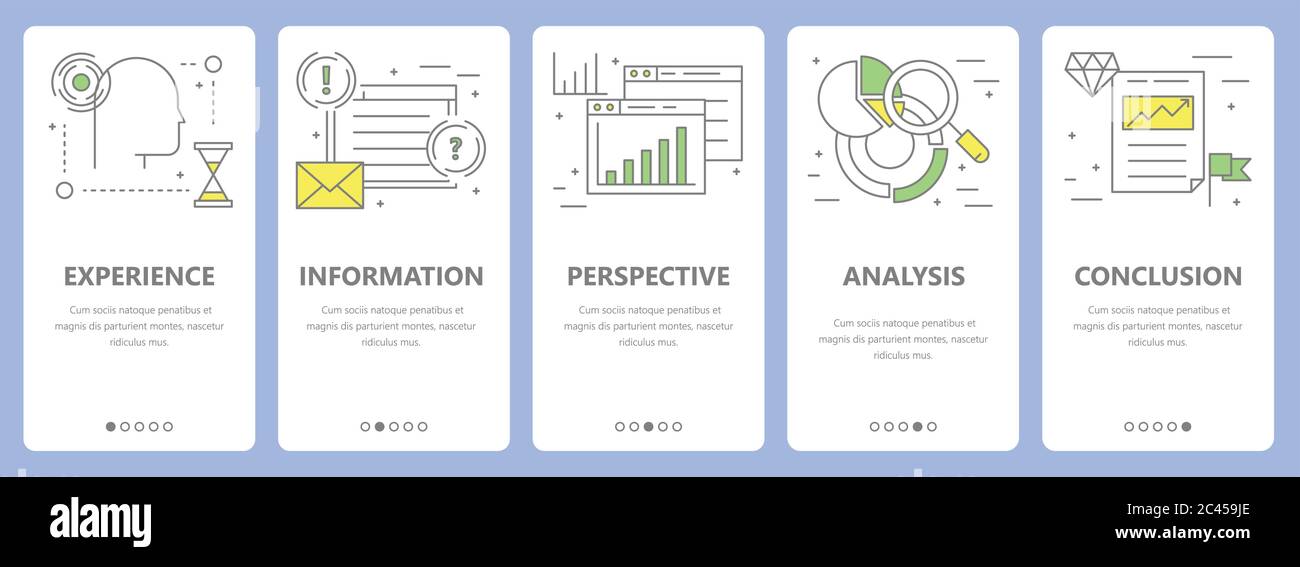 Vector set of thin line flat design decision concept banners Stock ...