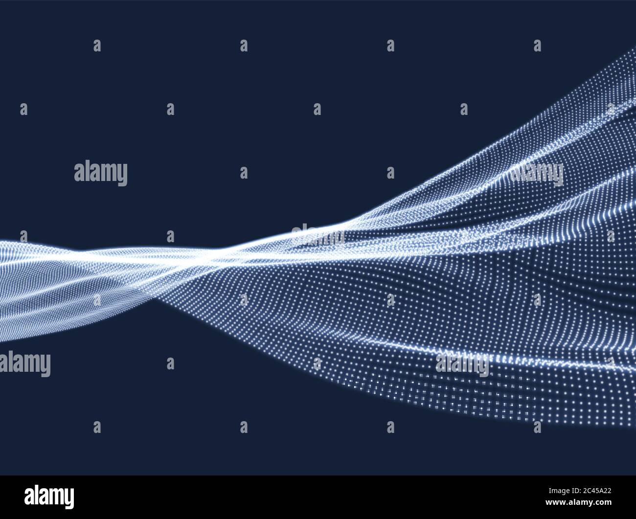 Array With Dynamic Emitted Particles 3d Technology Style Abstract Background Vector