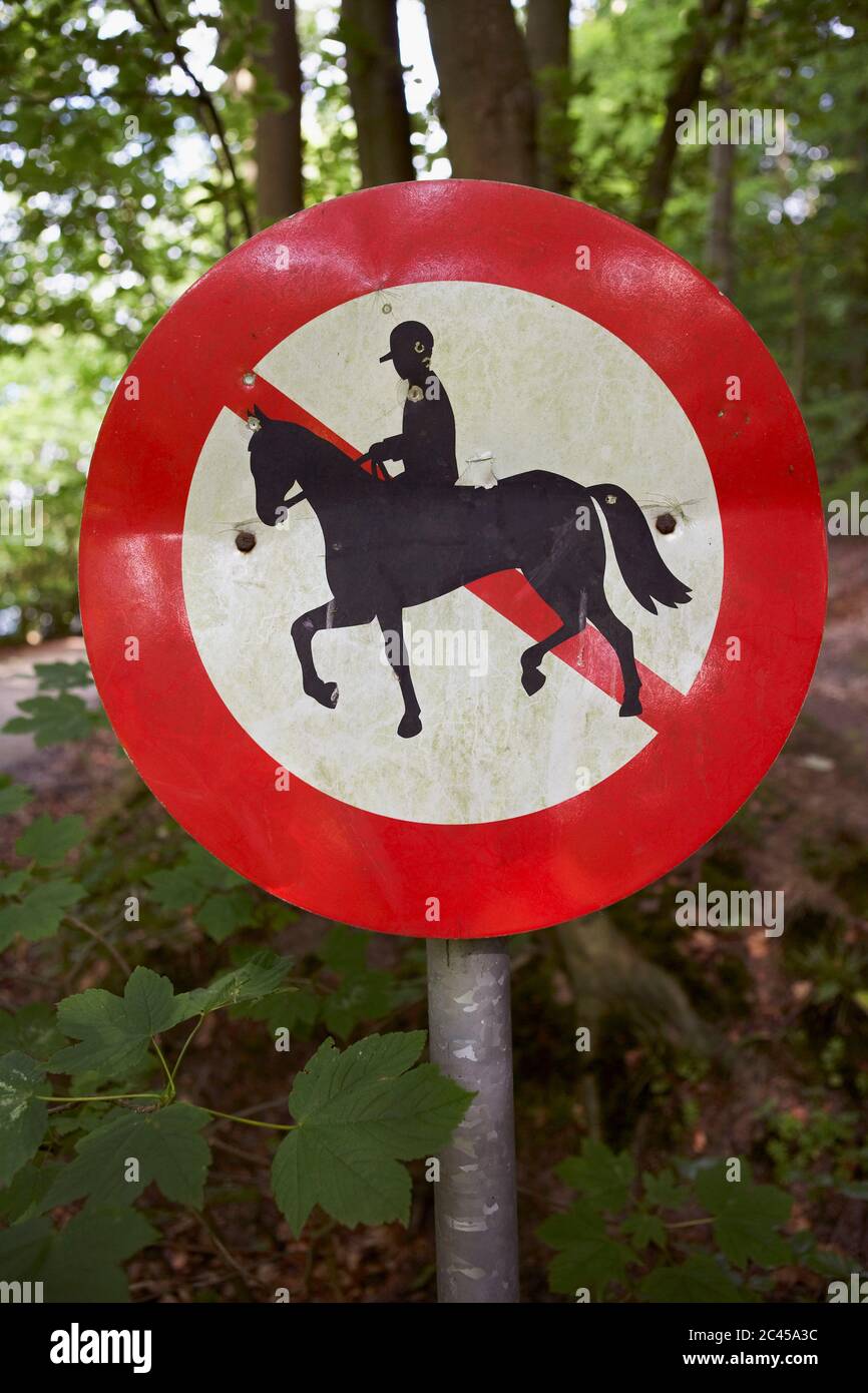 No riding sign Stock Photo - Alamy