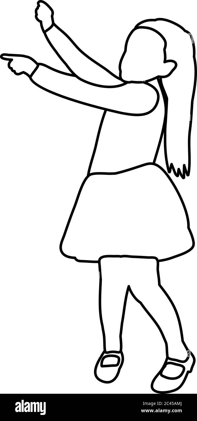 sketch, simple lines child dancing Stock Vector Image & Art - Alamy