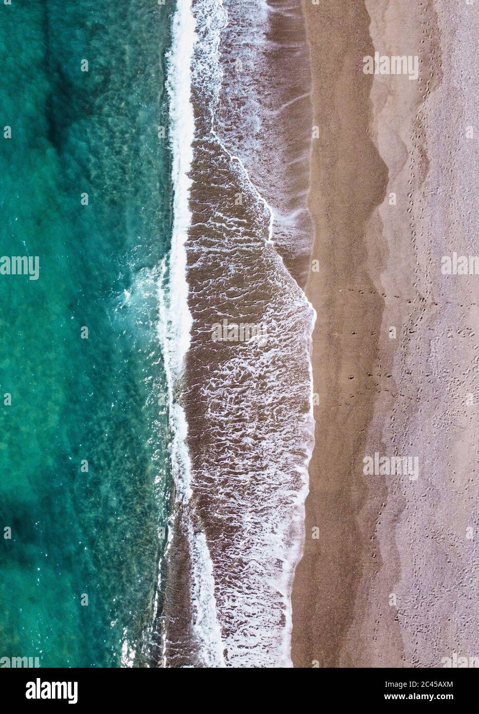 Aerial vertical shot of the ocean waves Stock Photo - Alamy