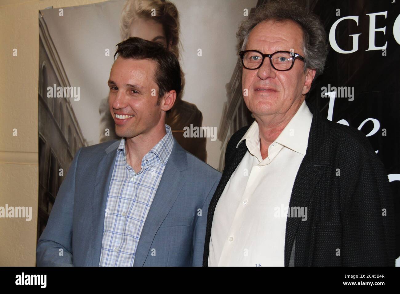 Geoffrey Rush and Author Markus Zusak at the red carpet screening of ...