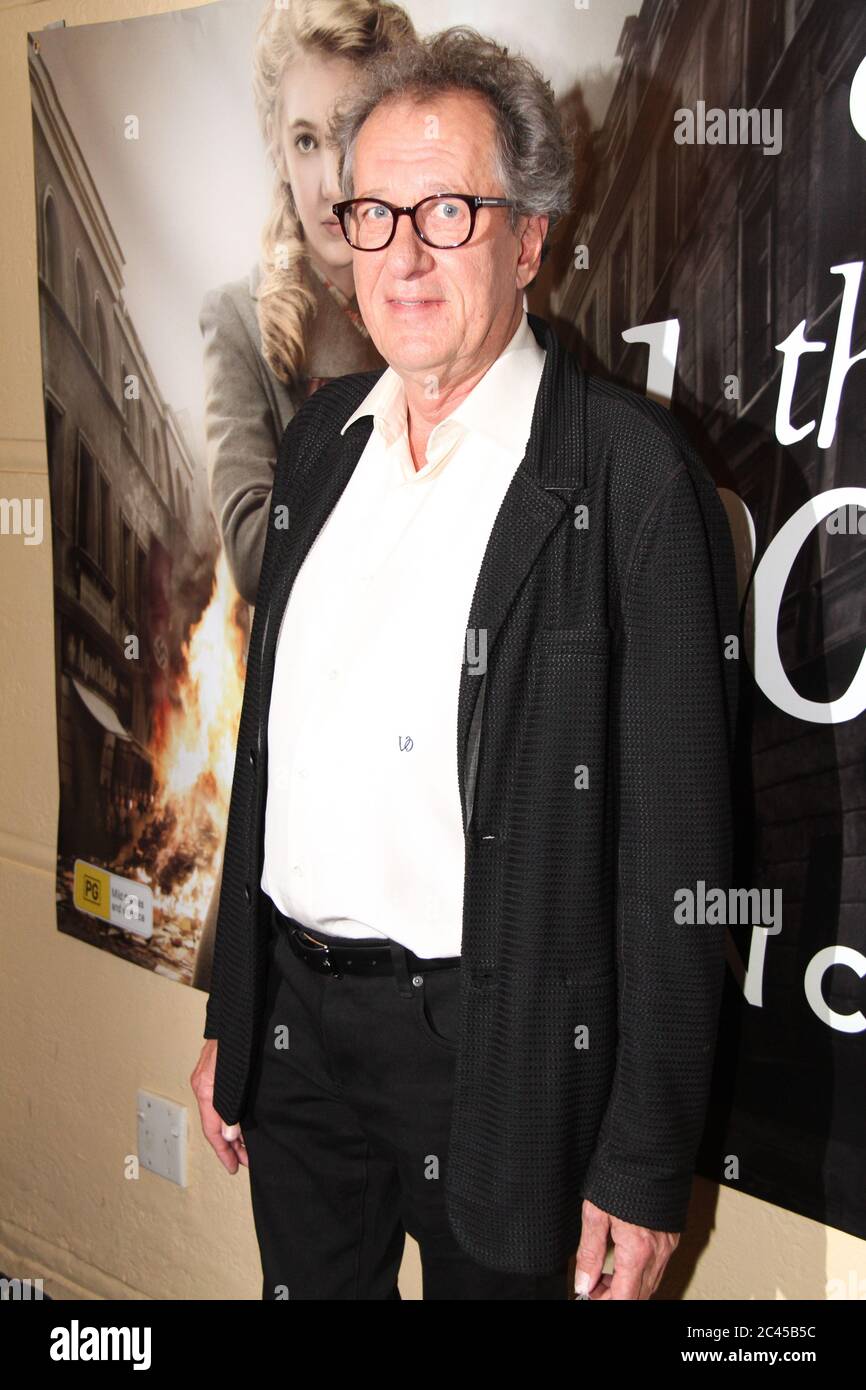 Geoffrey Rush at the red carpet screening of The Book Thief at Randwick ...