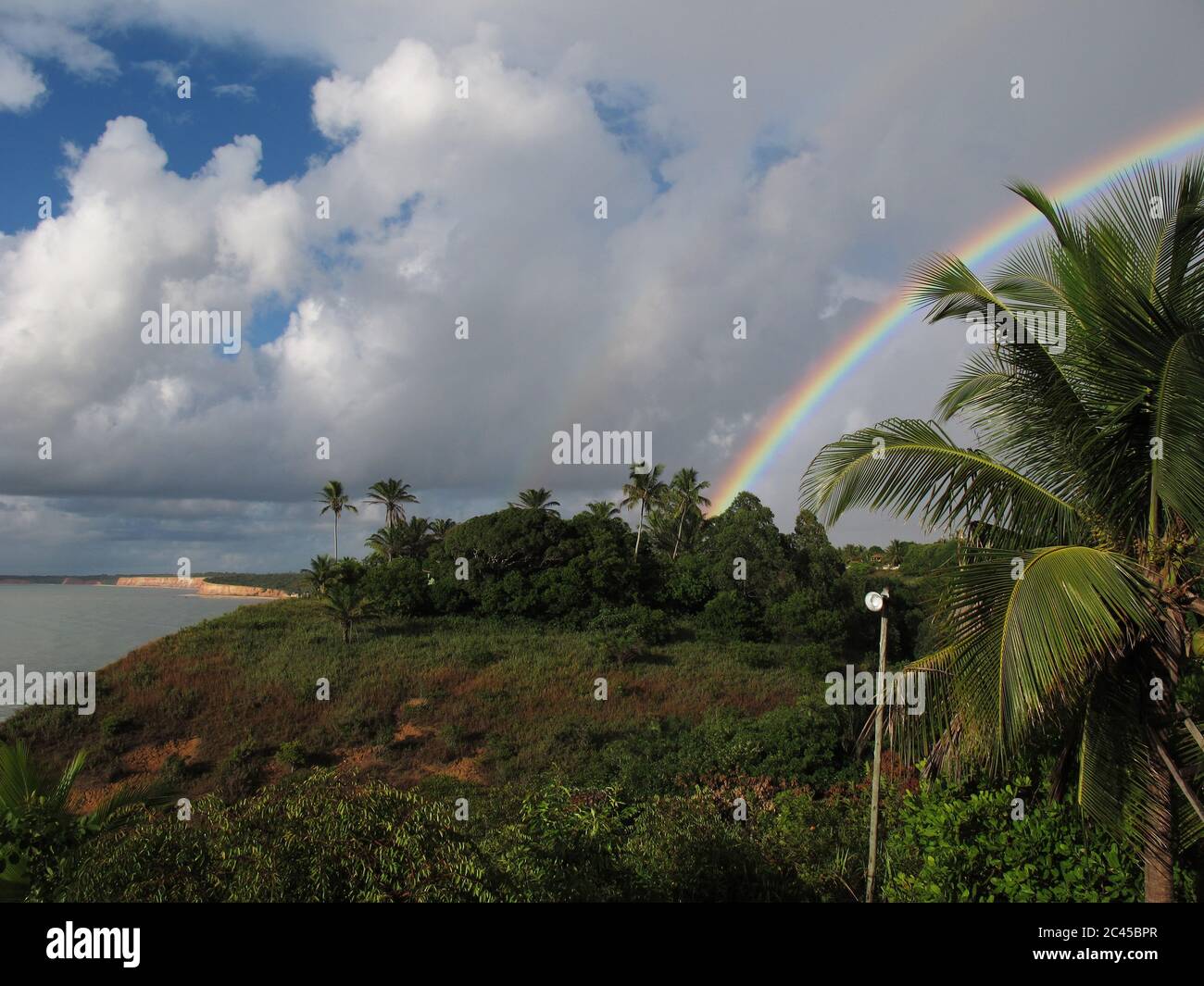 Coastal landscape with rainbow, Bahia, Brazil Stock Photo - Alamy
