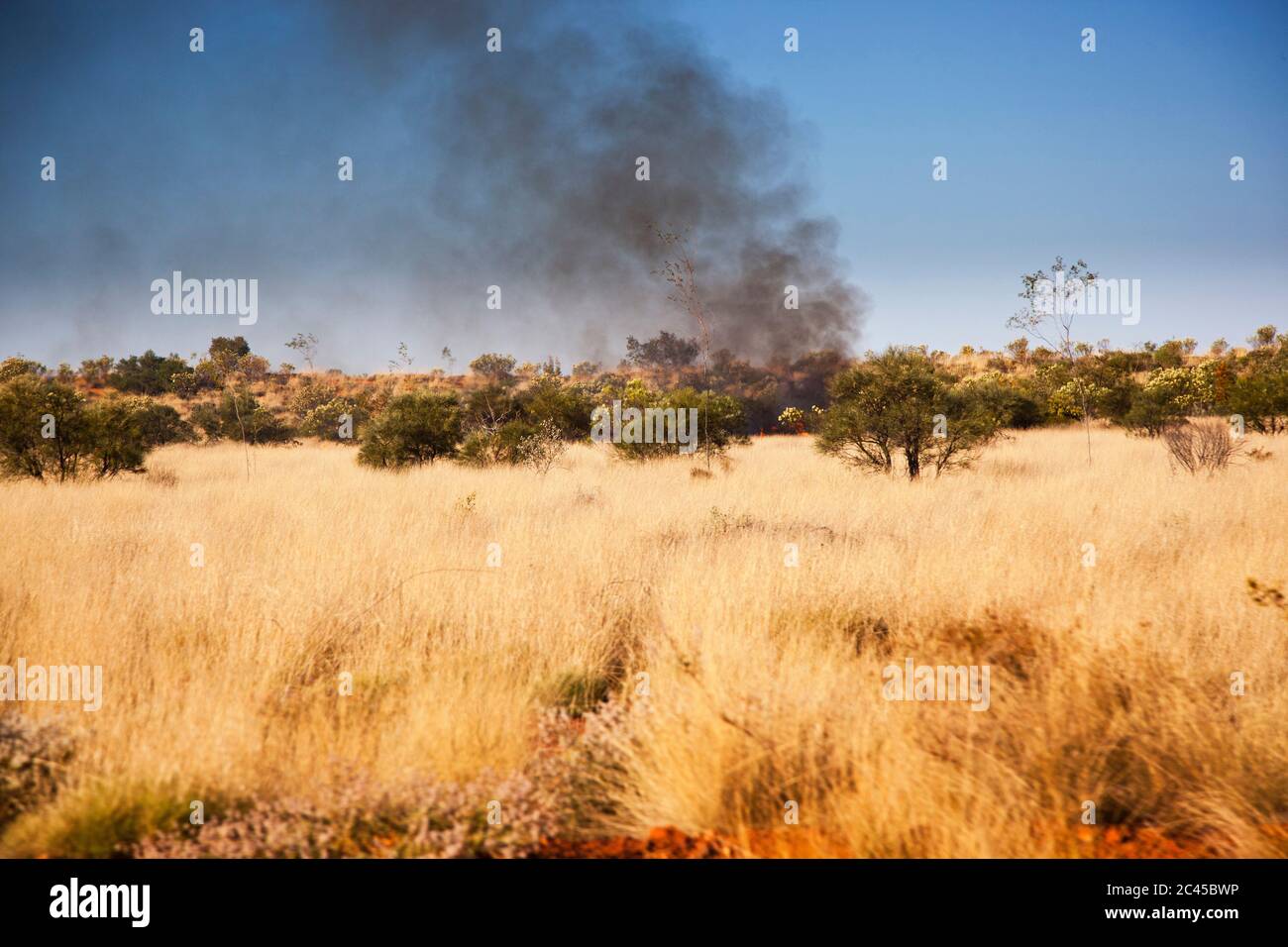 Bush fire, Newman, Australia Stock Photo - Alamy