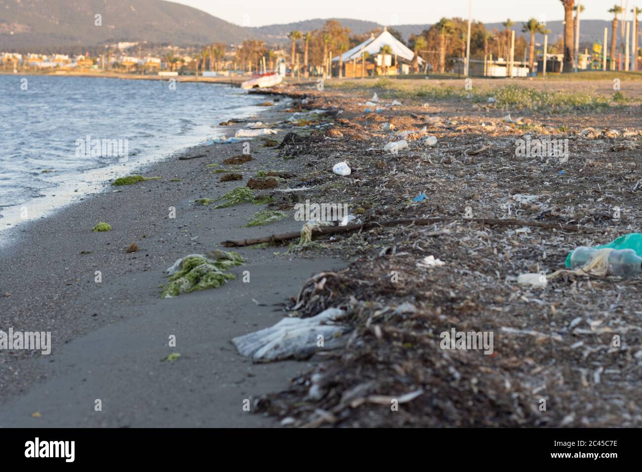Landscape shot of plastic waste Stock Photo - Alamy