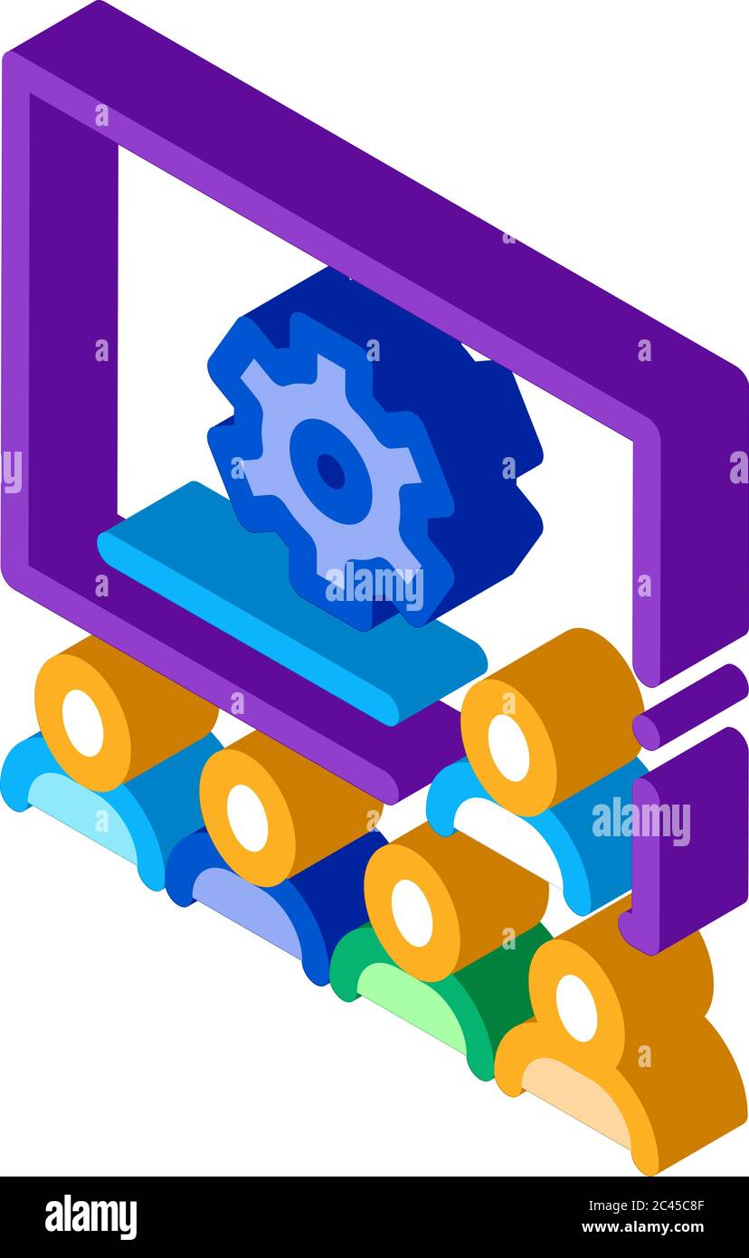 presentation blackboard isometric icon vector illustration Stock Vector ...