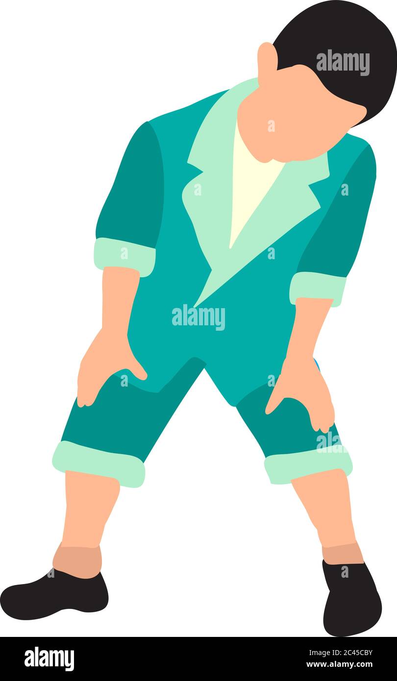 child dancing, without a face, in a flat style, on a white background ...