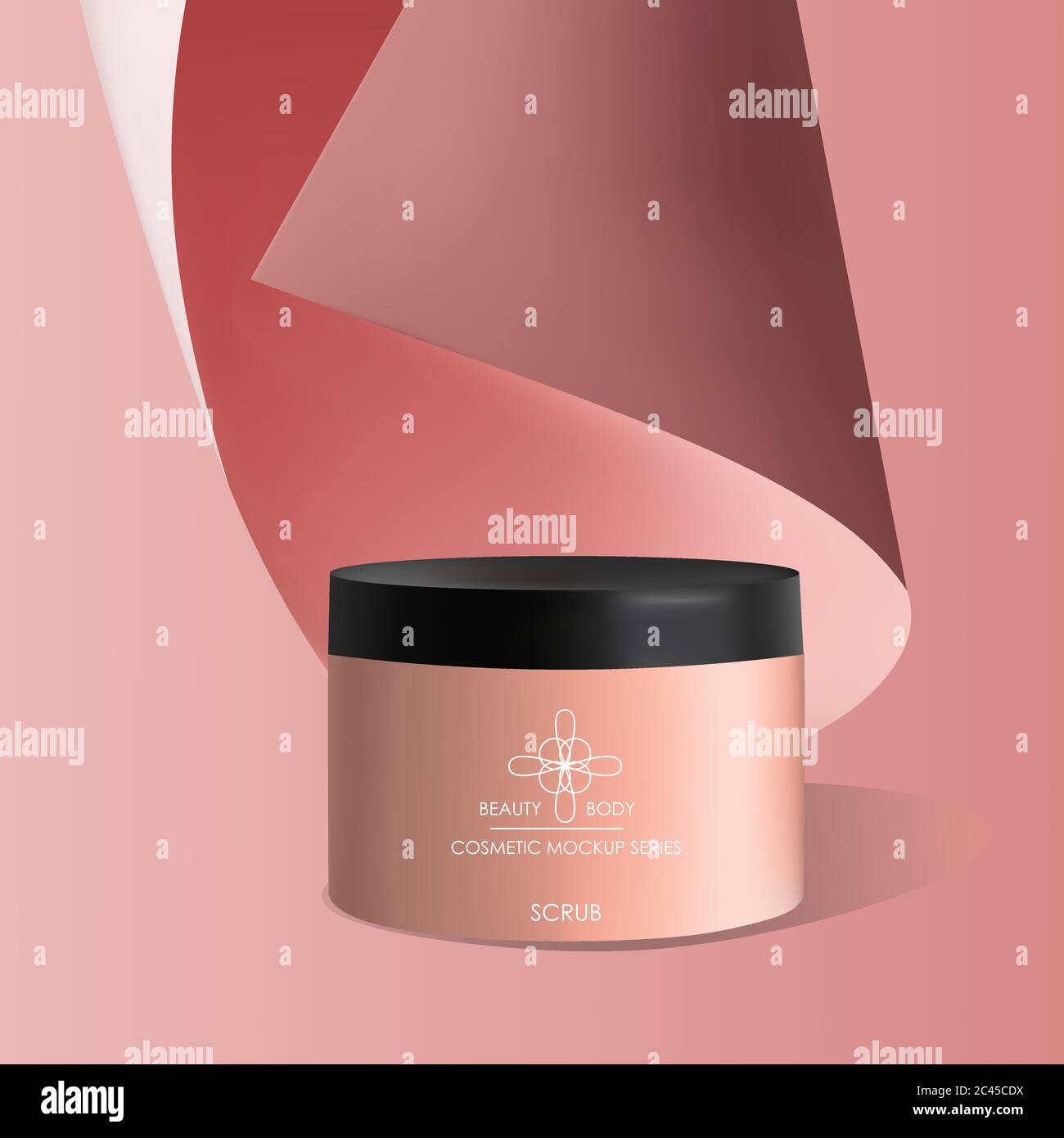 Body care scrub ad vector poster template Stock Vector Image & Art - Alamy