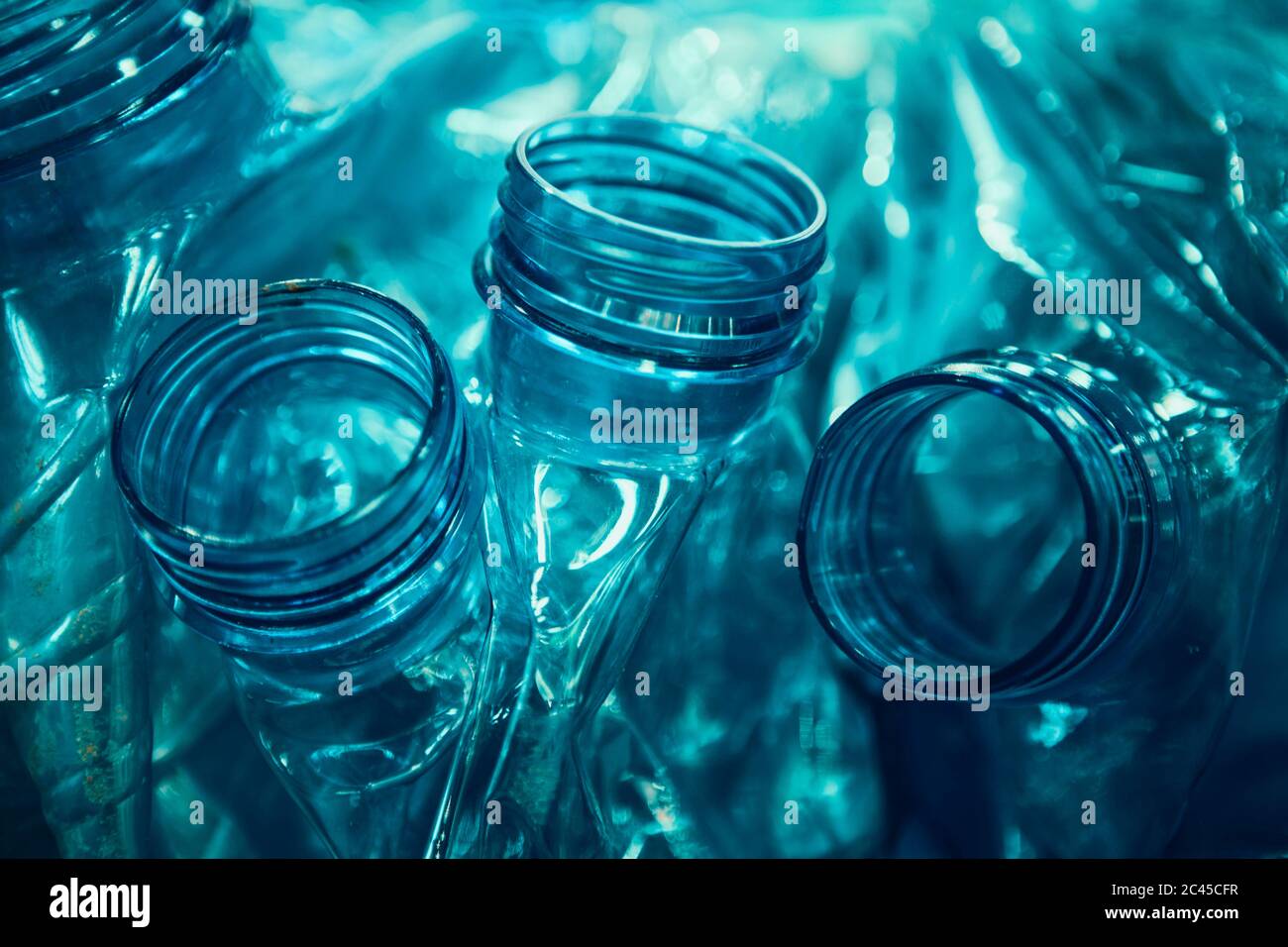 Crumpled plastic bottles Stock Photo - Alamy