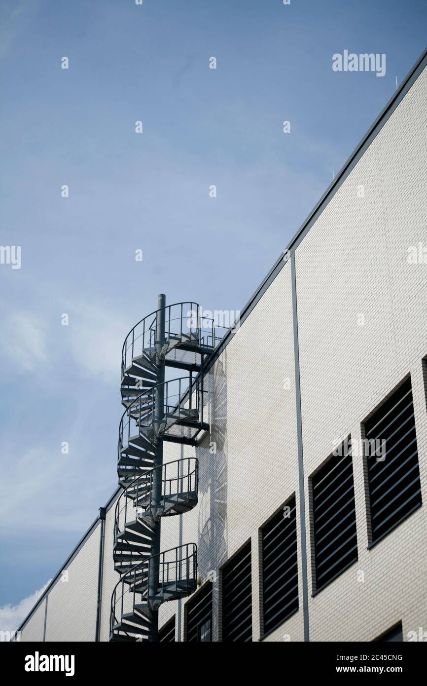 Fire stairs on a house Stock Photo - Alamy