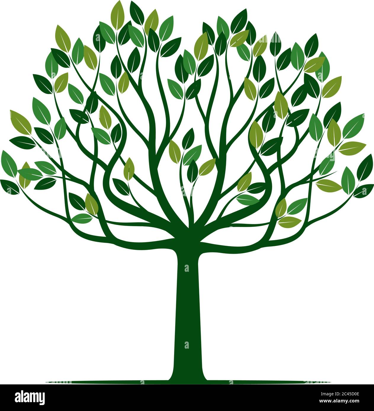 Green vector tree. Vector Illustration Stock Vector Image & Art - Alamy