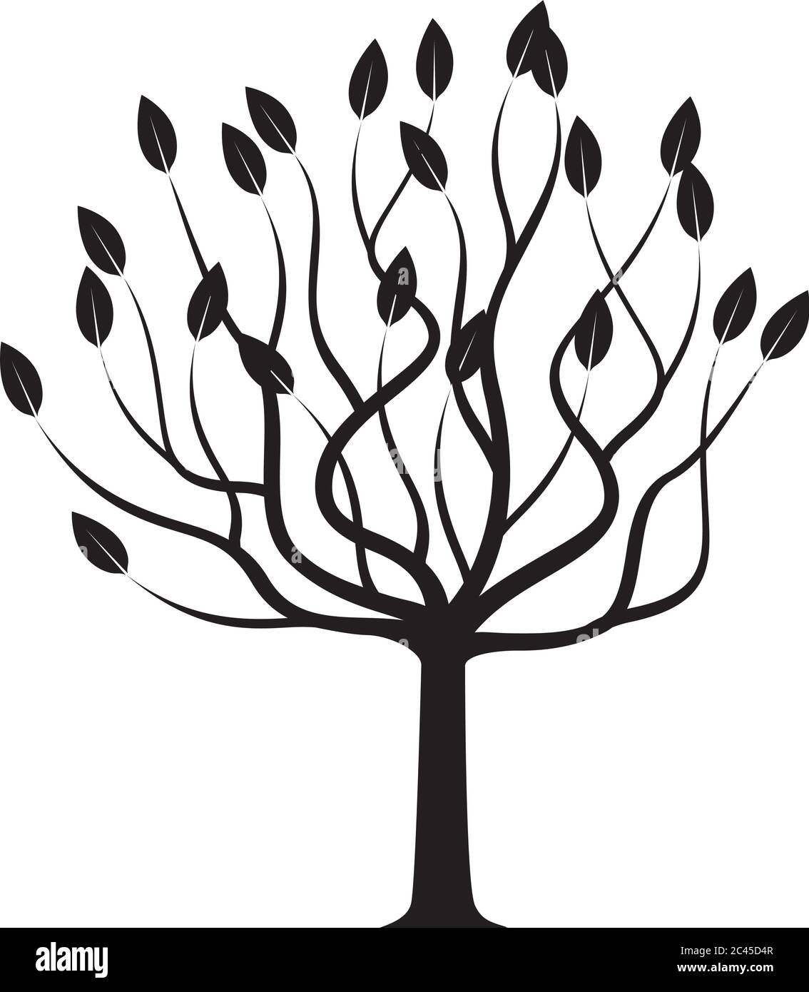 Black Tree of Life. Vector Illustration. Isolated object. Collection of ...
