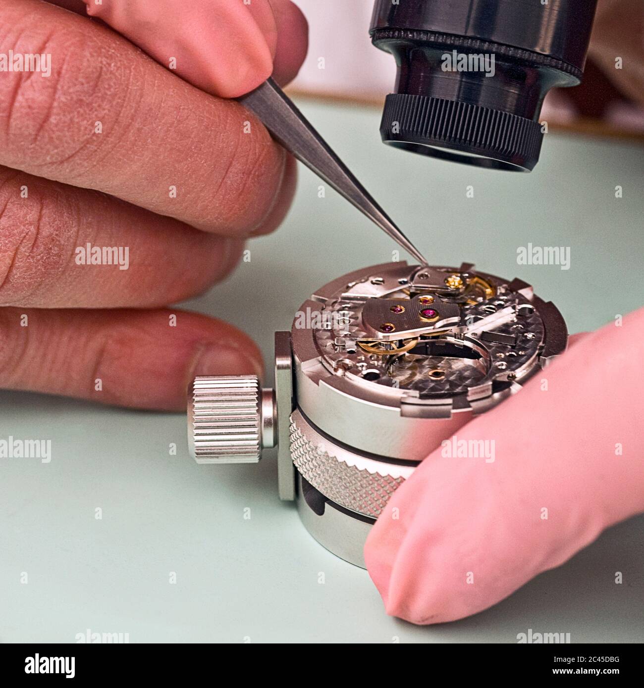 Watchmaker at work Stock Photo - Alamy