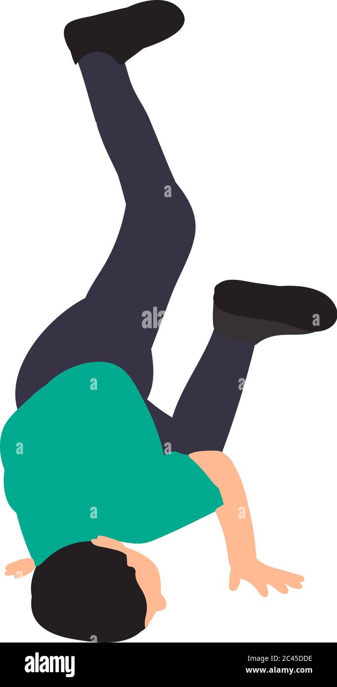 the guy is dancing, without a face, in a flat style Stock Vector Image ...