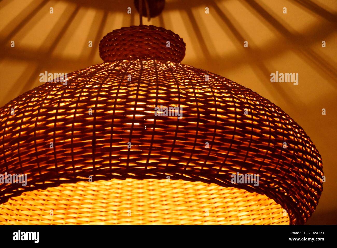 Wicker ceiling lamp hi-res stock photography and images - Alamy