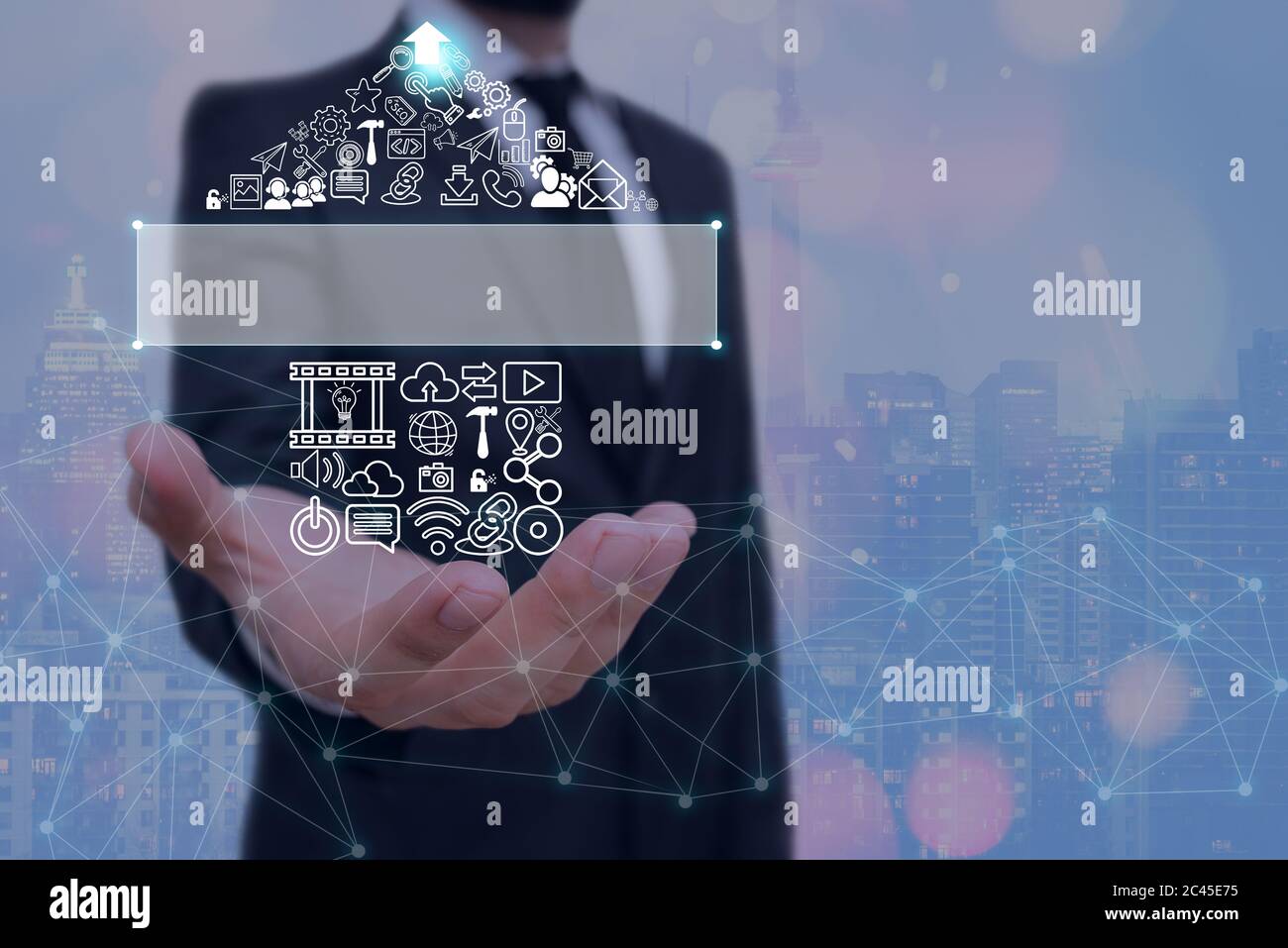 Information Digital Technology Network Connection Infographic Elements ...