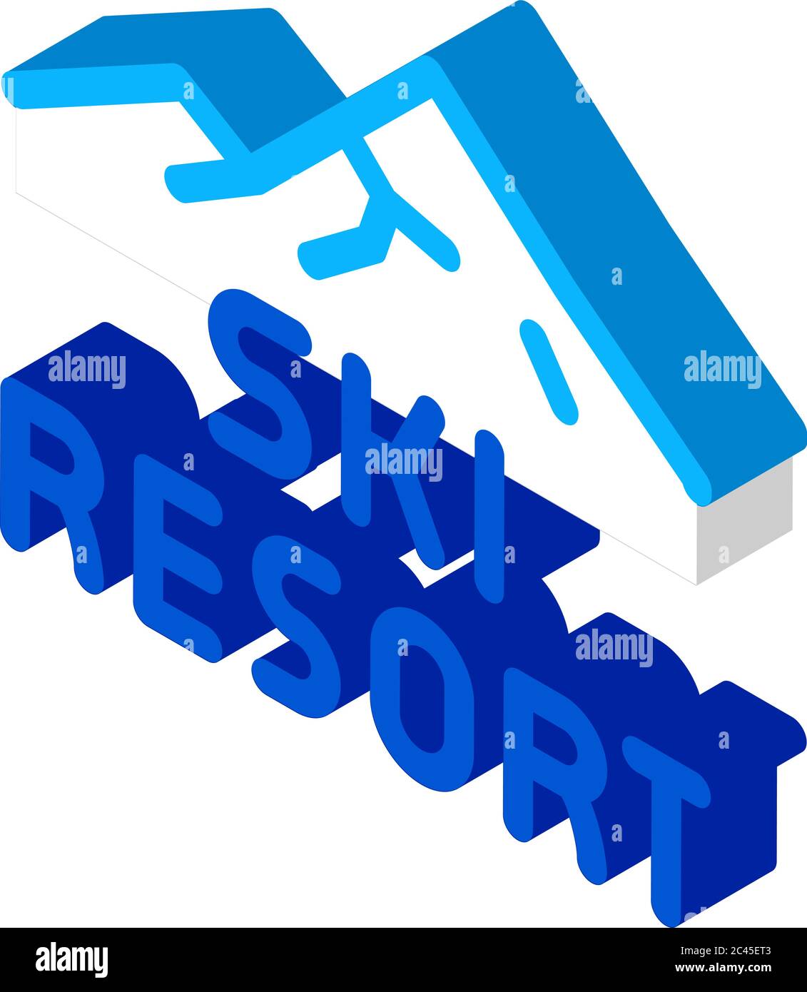 ski resort isometric icon vector illustration Stock Vector Image & Art ...