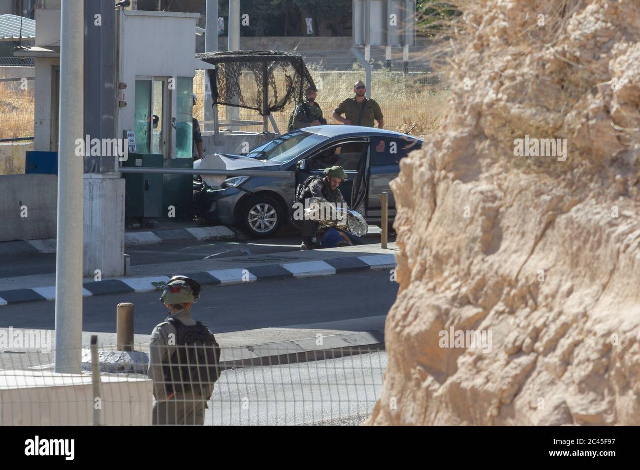 Military checkpoint seen in hi-res stock photography and images - Alamy