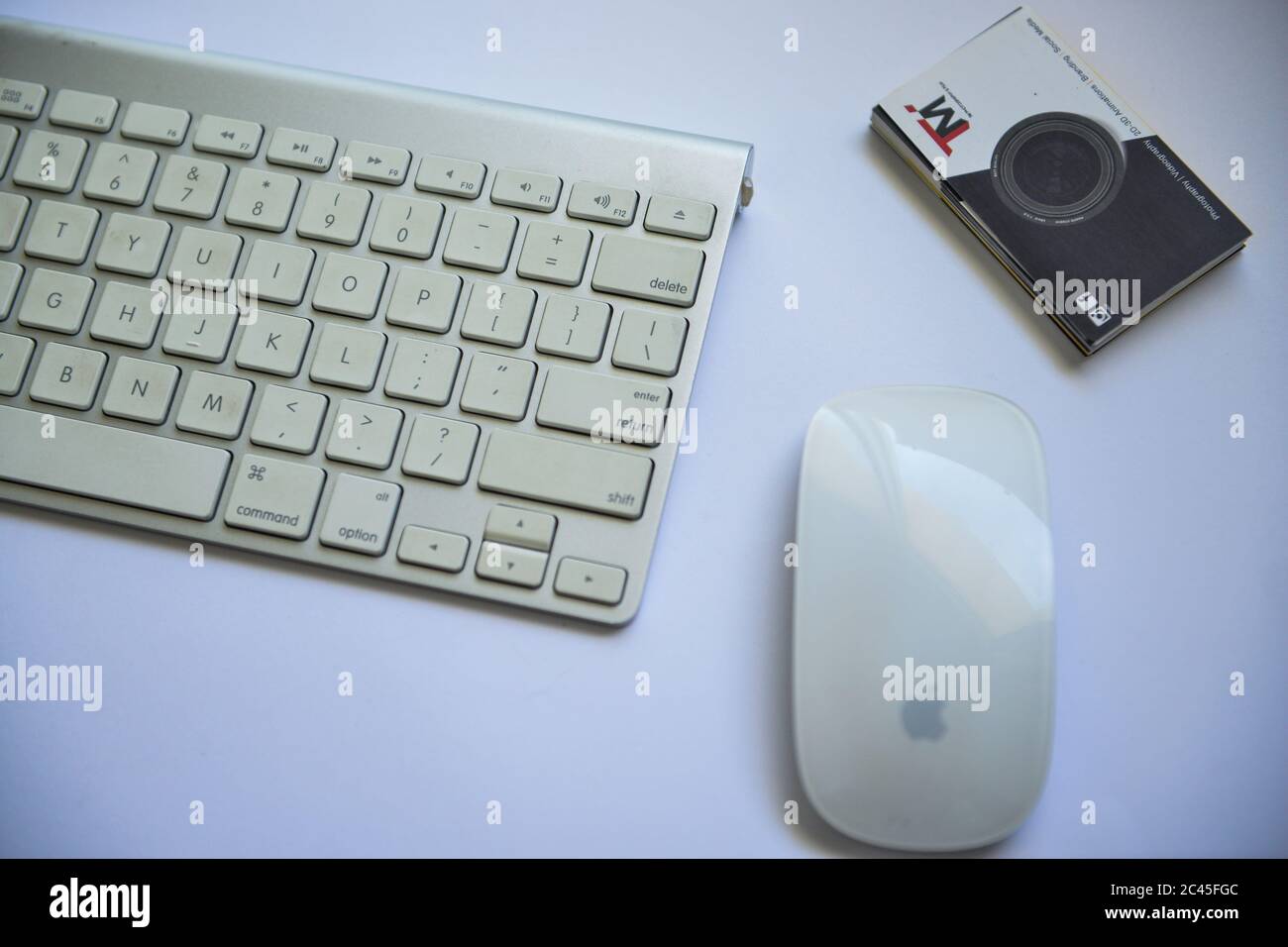 White Keyboard with Mouse on white background Stock Photo - Alamy