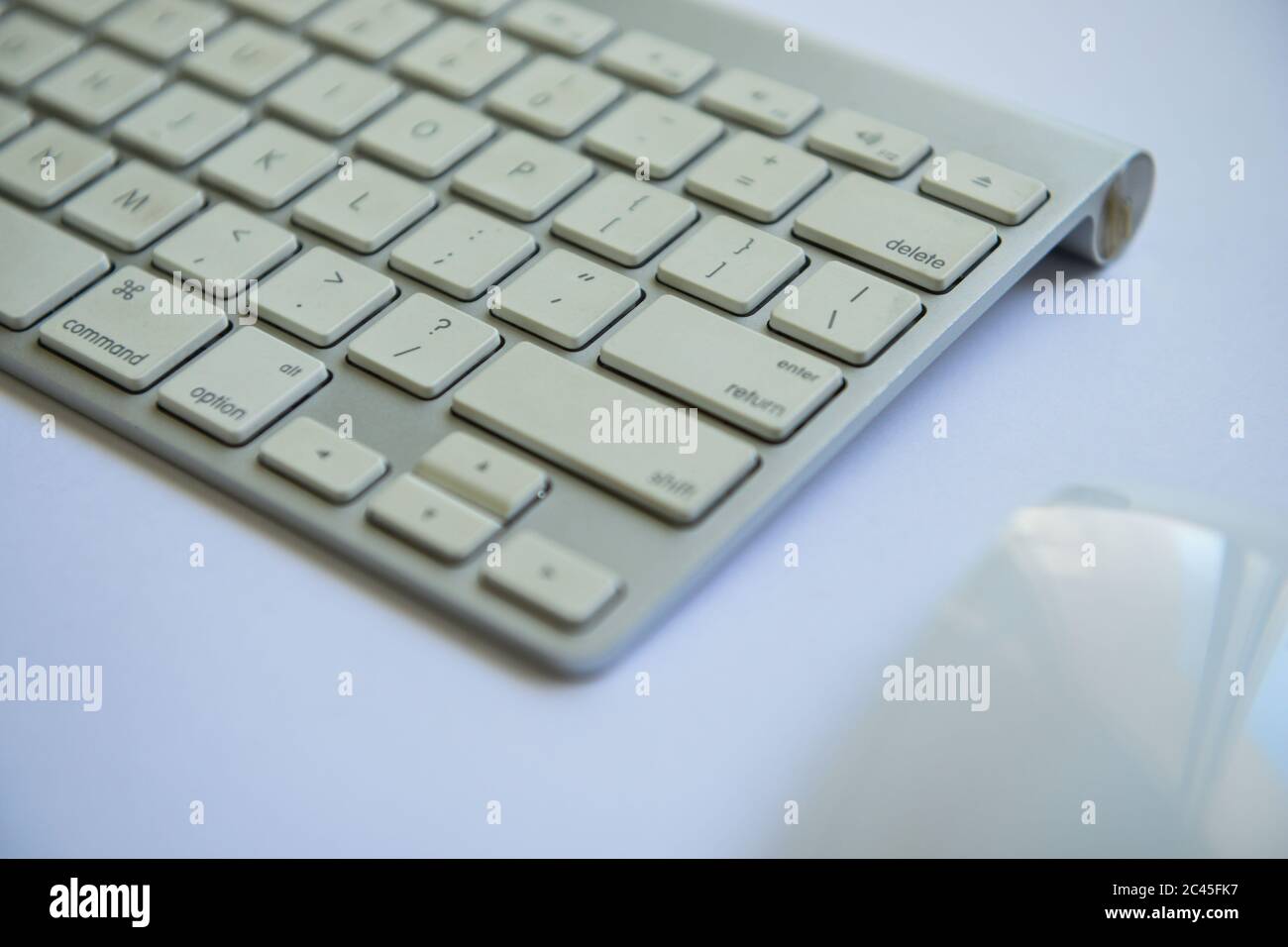White Keyboard on white background Stock Photo - Alamy