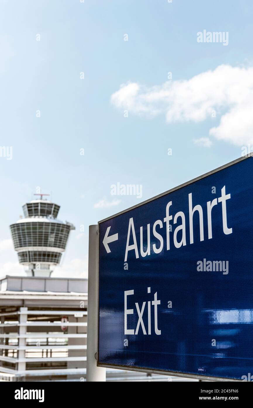 German exit sign hi-res stock photography and images - Alamy