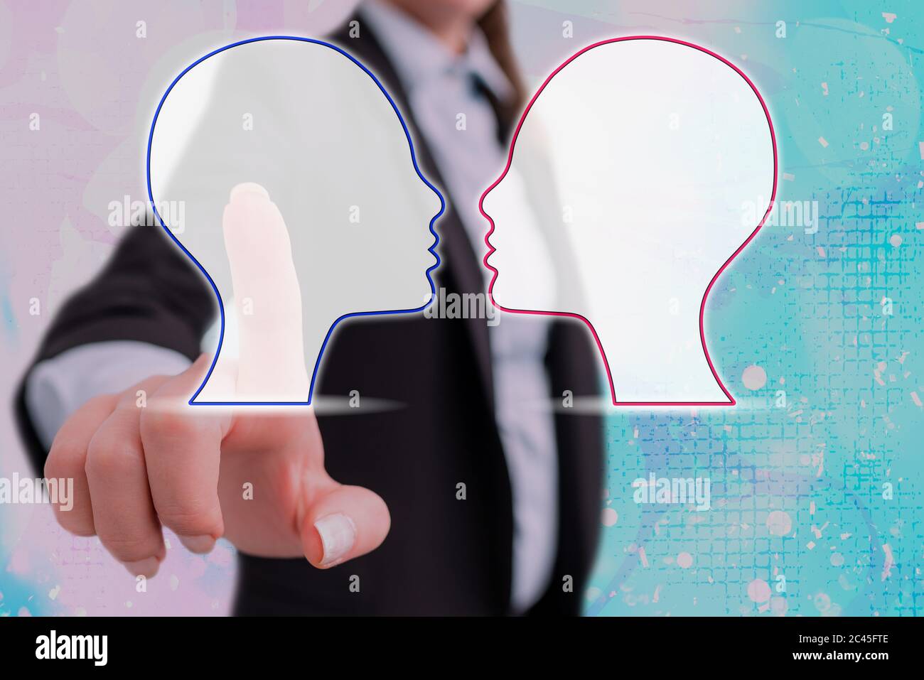 Competitiveness Symbol In Diverging Opposite Views Business Choice ...