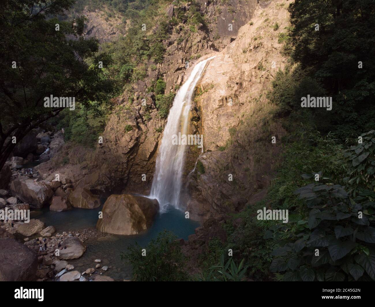 Beautiful shot of Rainbow Falls in Nongriat, India Stock Photo - Alamy