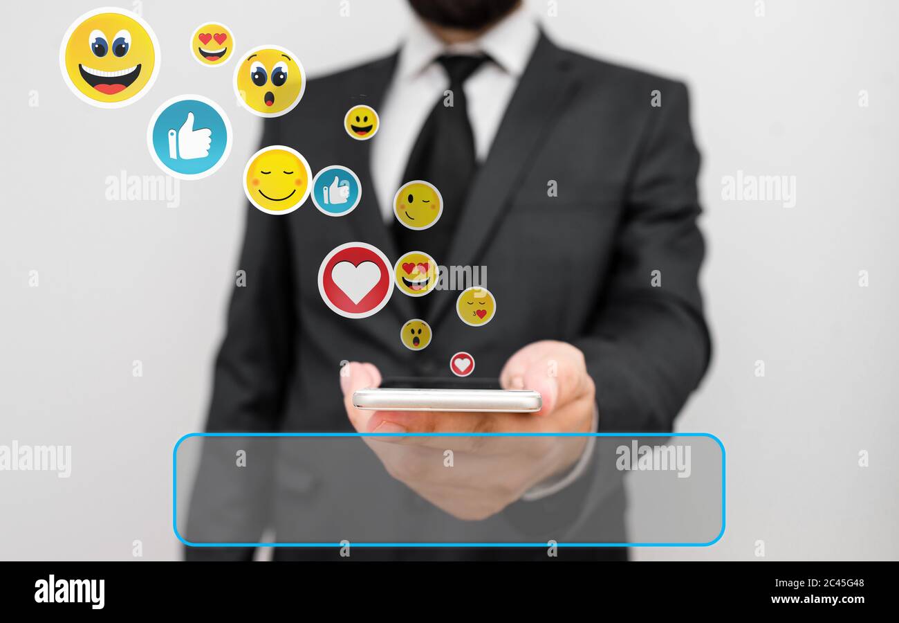 Social Media Digital Network Concepts Design Element Icons Illustration ...