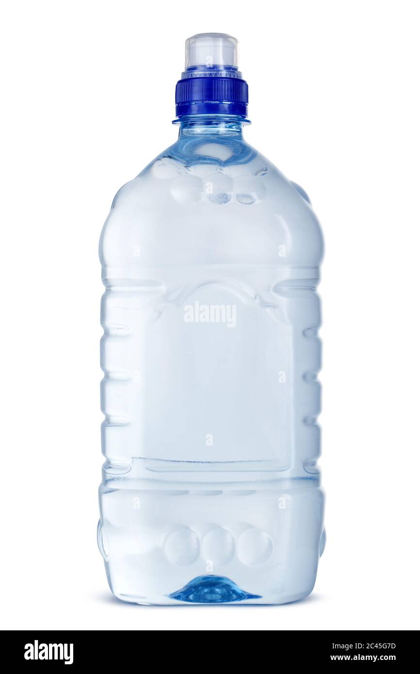 Small bottle of mineral water in plastic isolated on white Stock Photo ...