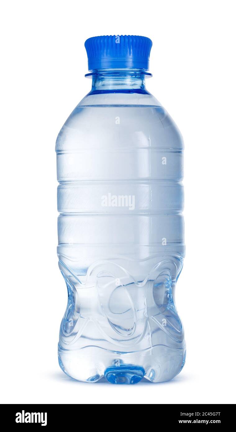 Small bottle of mineral water in plastic isolated on white Stock Photo ...