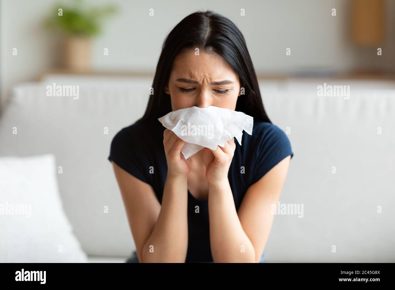 Tissue paper in nose hi-res stock photography and images - Alamy