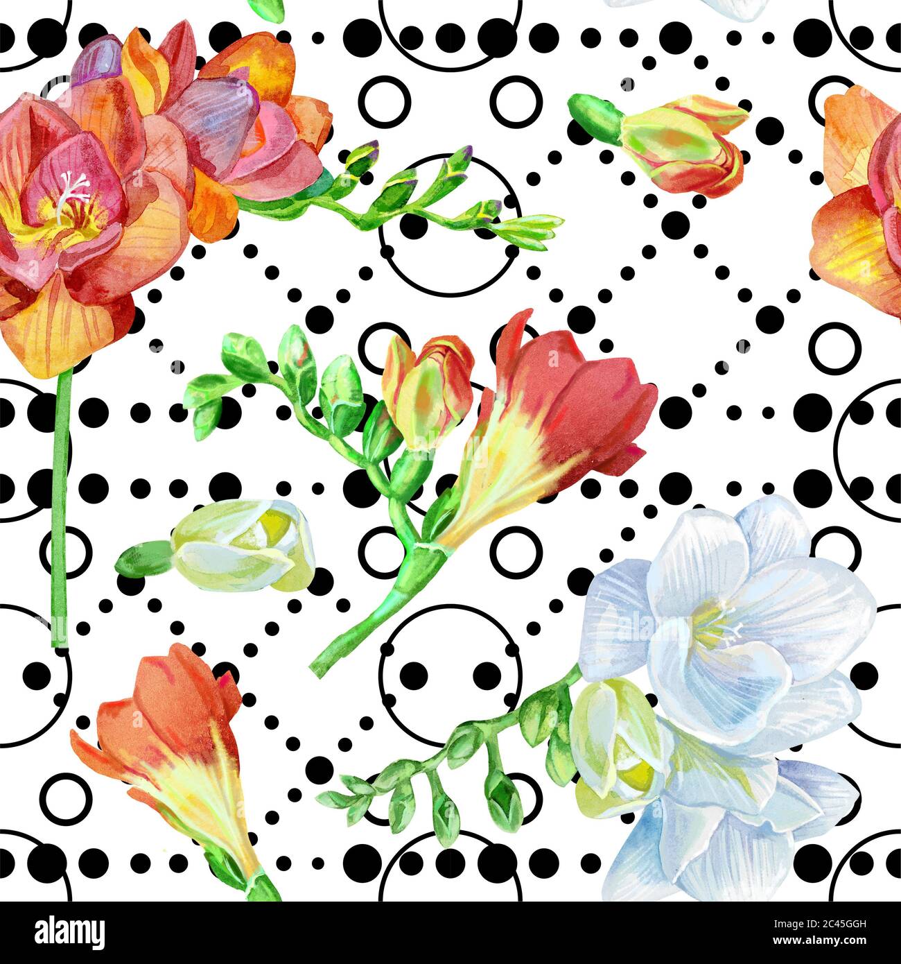 Dot flower pattern hi-res stock photography and images - Alamy