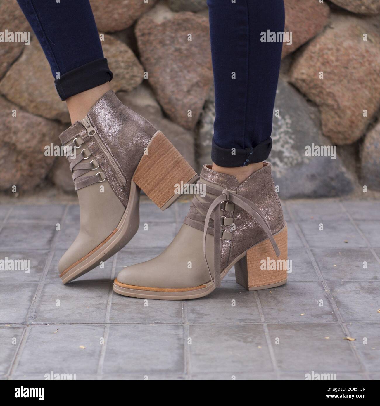 Light brown high heels hi-res stock photography and images - Alamy