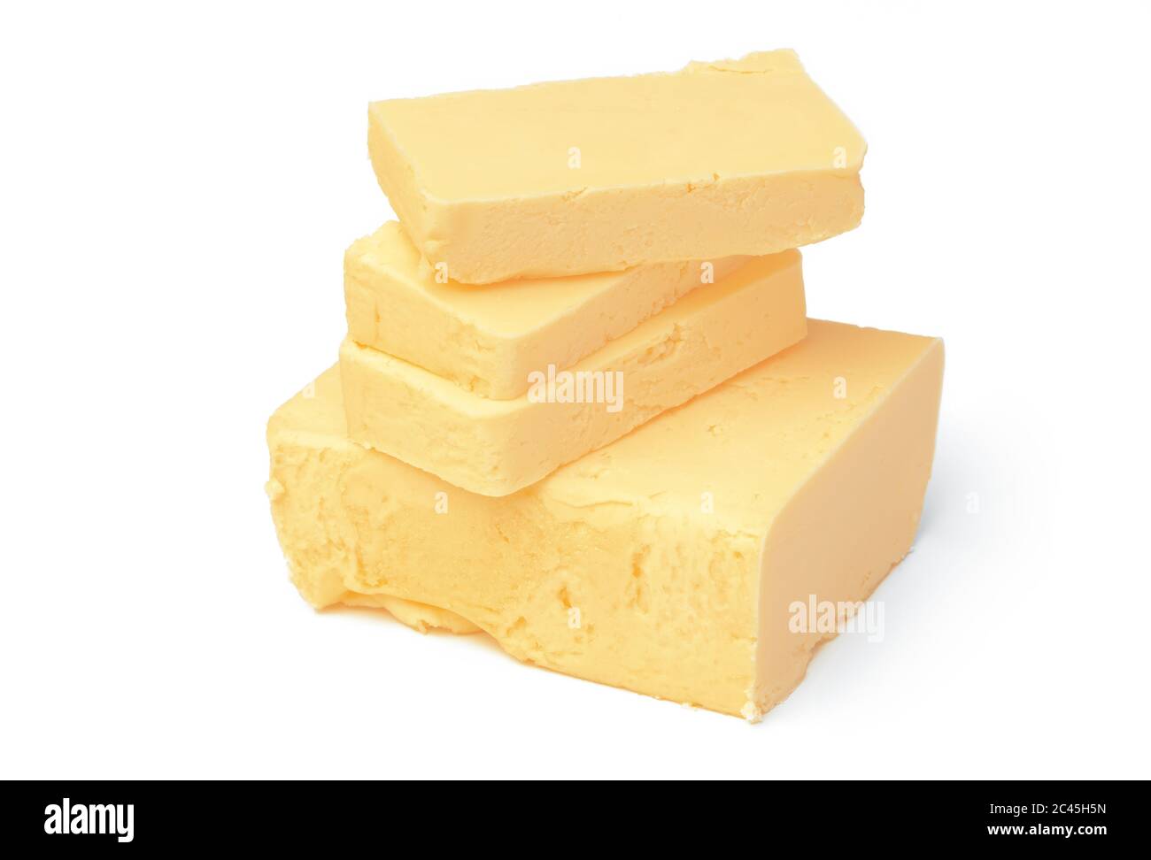 Block of butter isolated on white background Stock Photo - Alamy