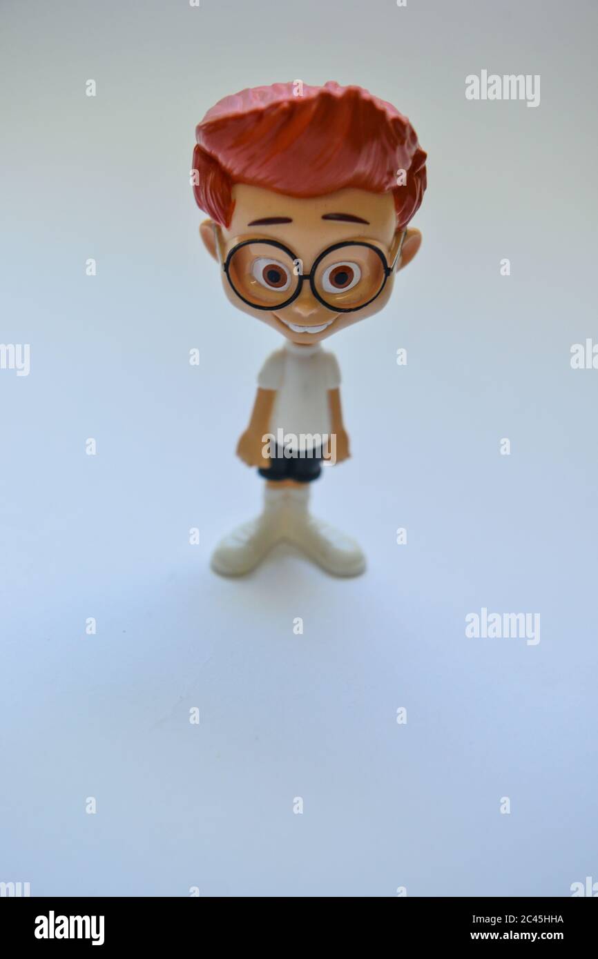 Cool boy Cartoon with Qatari currency on white background Stock Photo ...