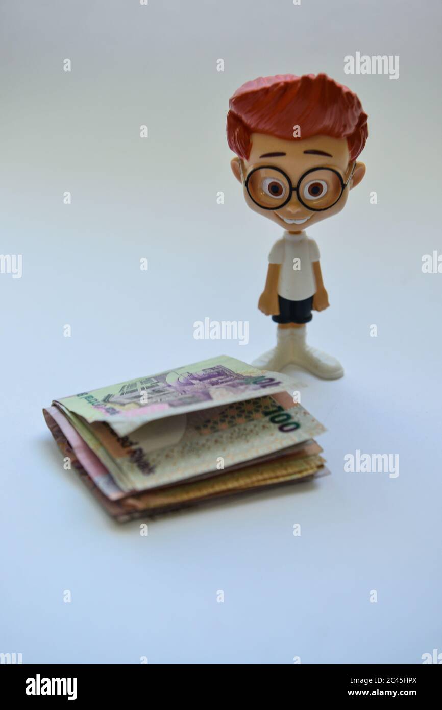 Qatar banknote riyal currency hi-res stock photography and images - Alamy