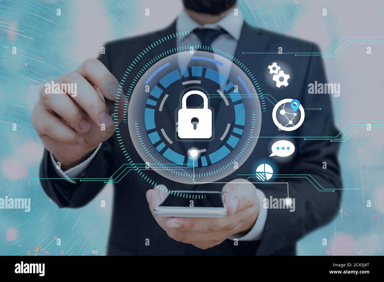 Graphics Padlock For Web Data Information Security Application System ...