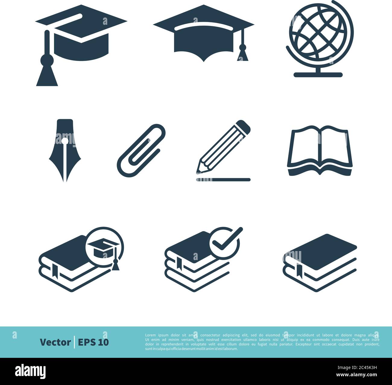 Education Icon Set Logo Vector Template Illustration Design. Vector EPS ...