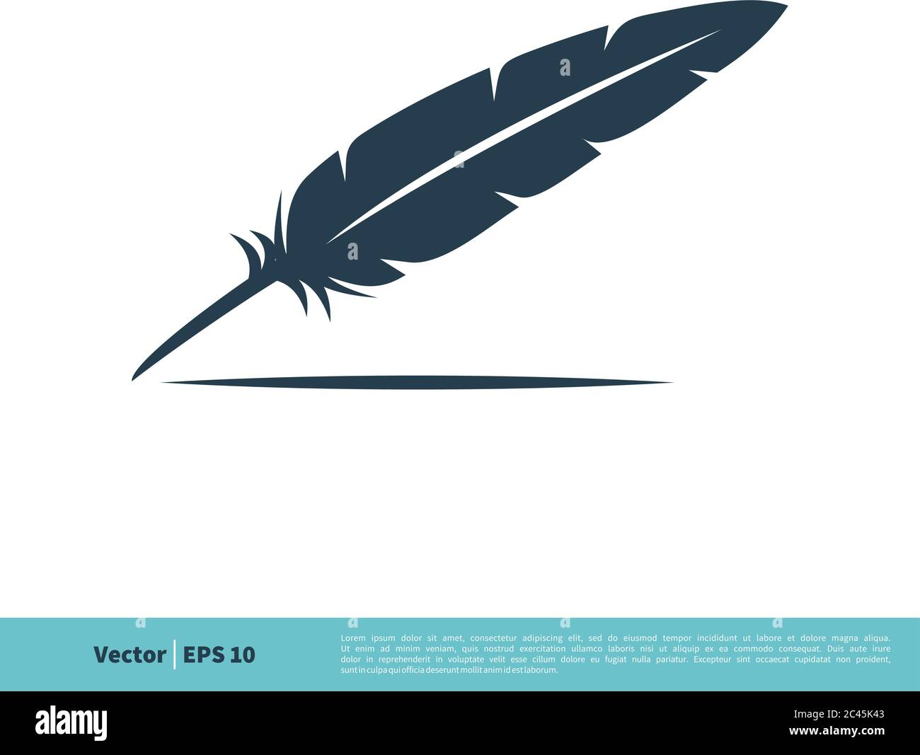Feather Pen Icon Vector Logo Template Illustration Design. Vector EPS ...
