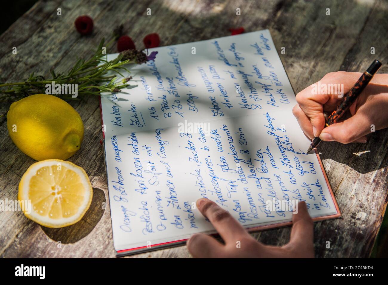Food recipe hand written hi-res stock photography and images - Alamy