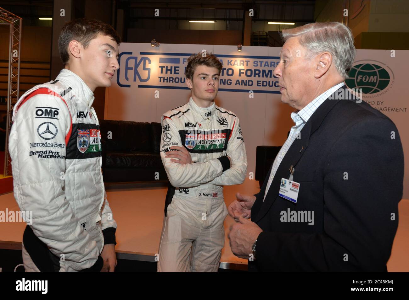 George Russell and Seb Morris receiving career advice from the late ...